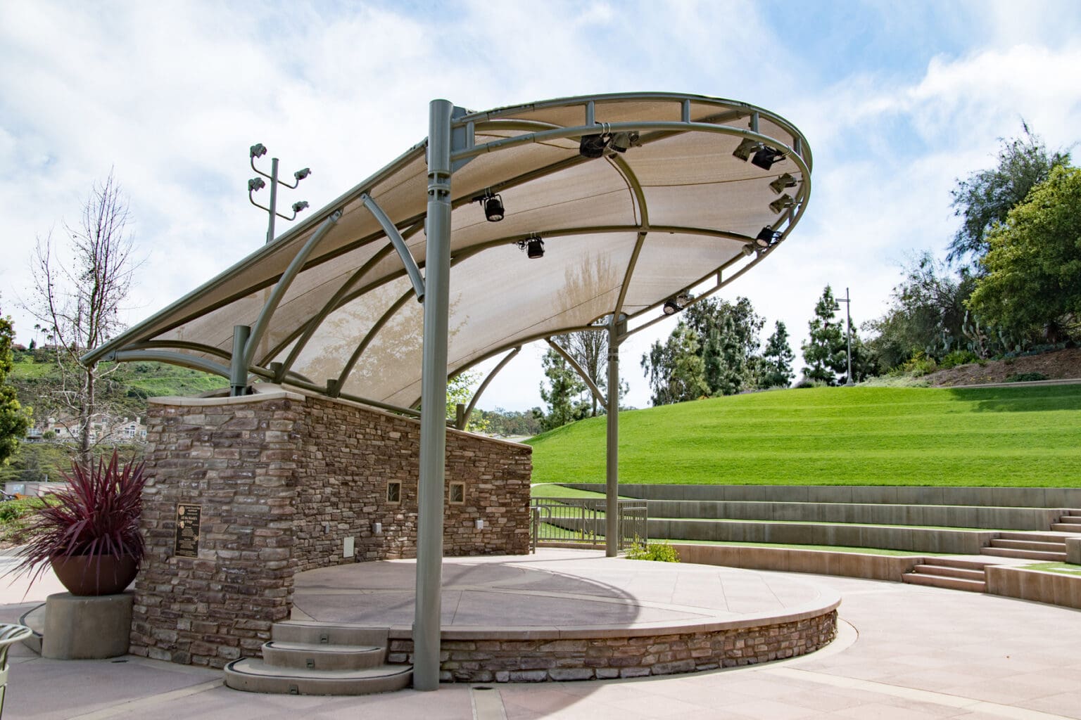Shade Structures for Amphitheater Stages | USA Shade