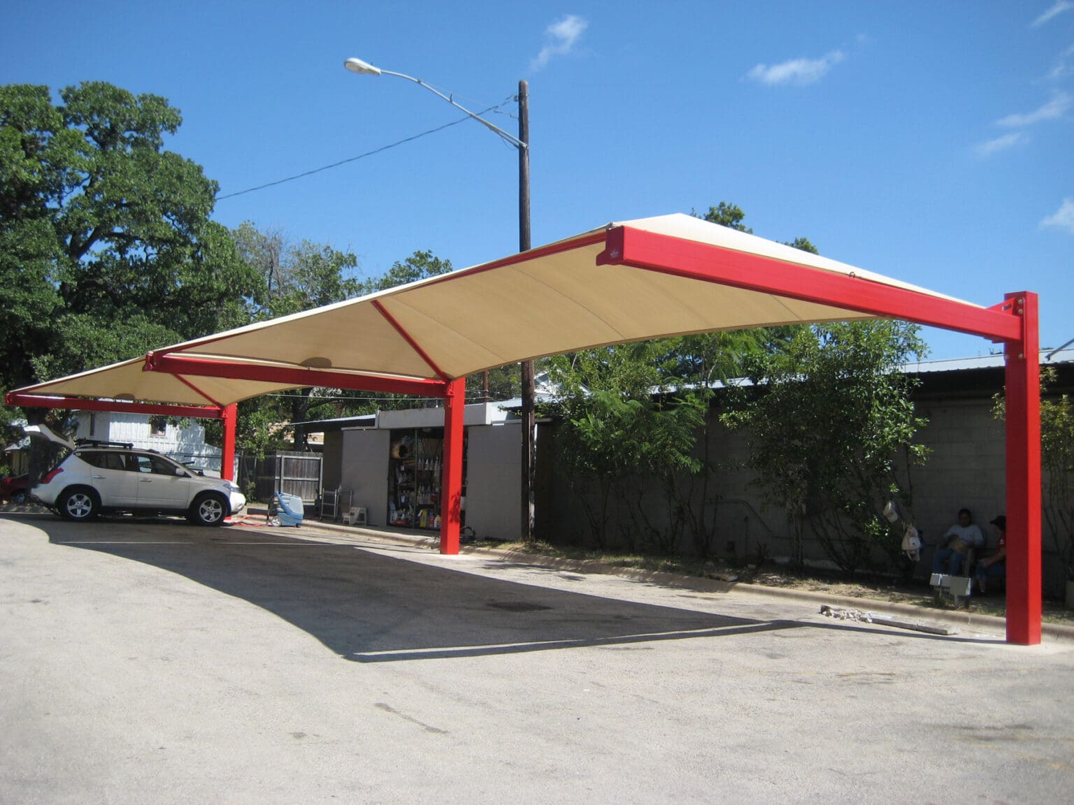 Shade Structures for Car Washes | USA Shade